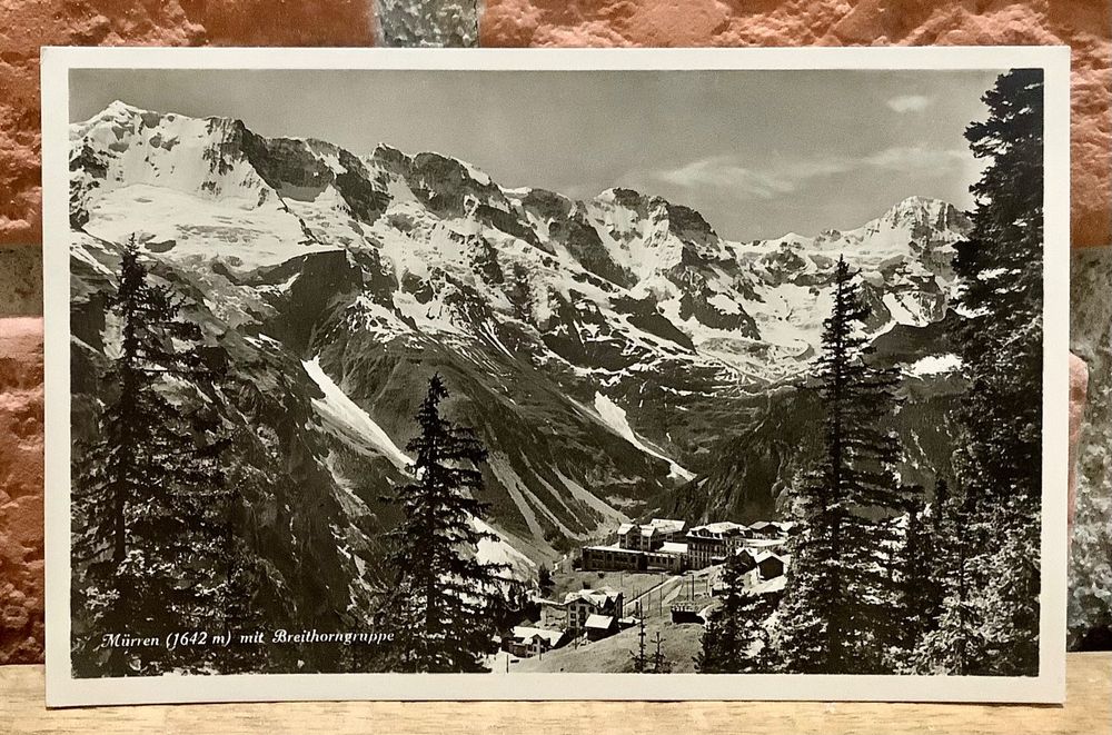 Alte Foto AK - MÜRREN mit Breithorngruppe - Berner Oberland (Gebraucht) in Root für CHF 1 – mit ...