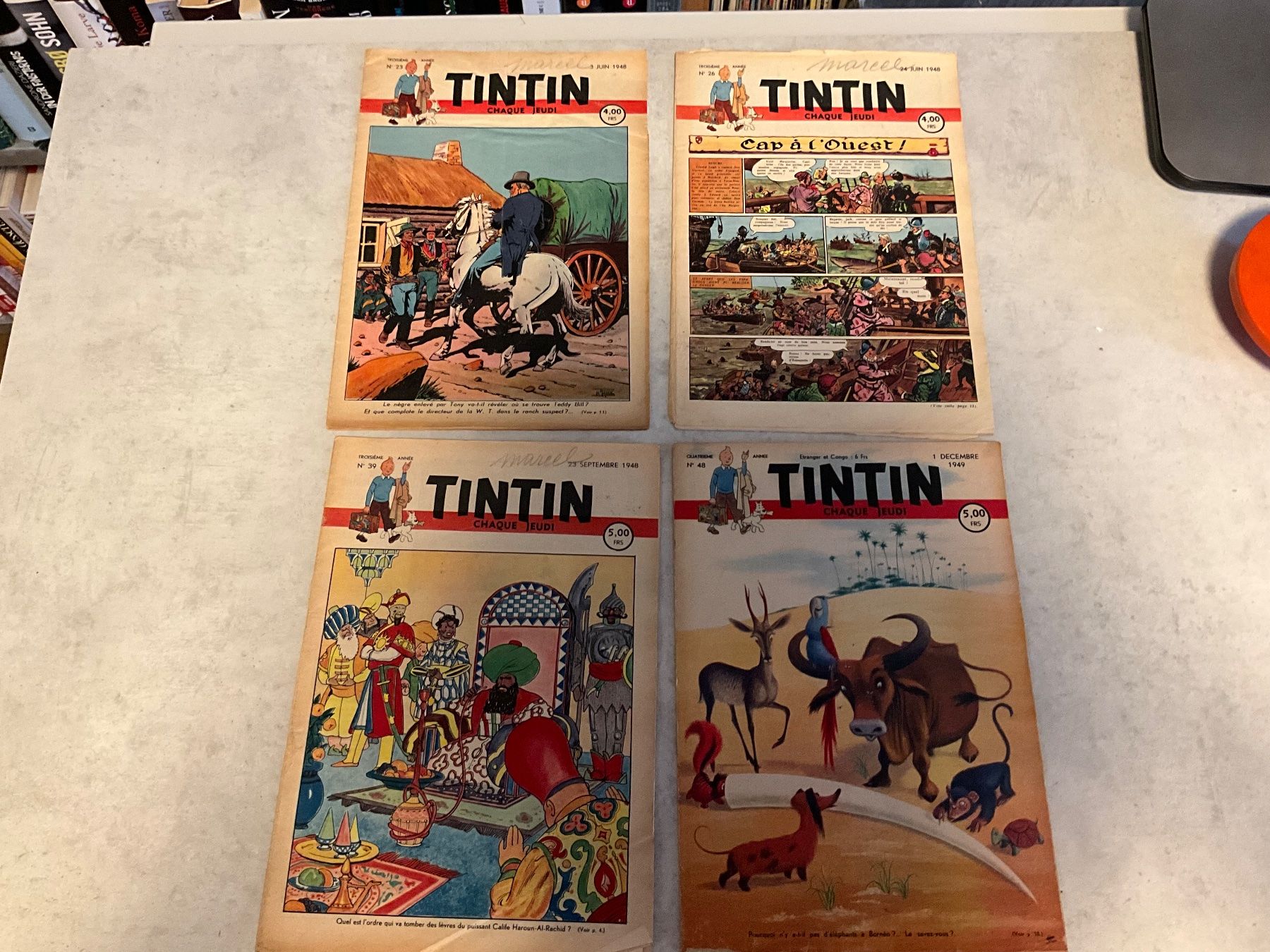 4 x Tintin (Journal de) 1948/1949 (D'occasion) à Agriswil pour CHF 17 ...