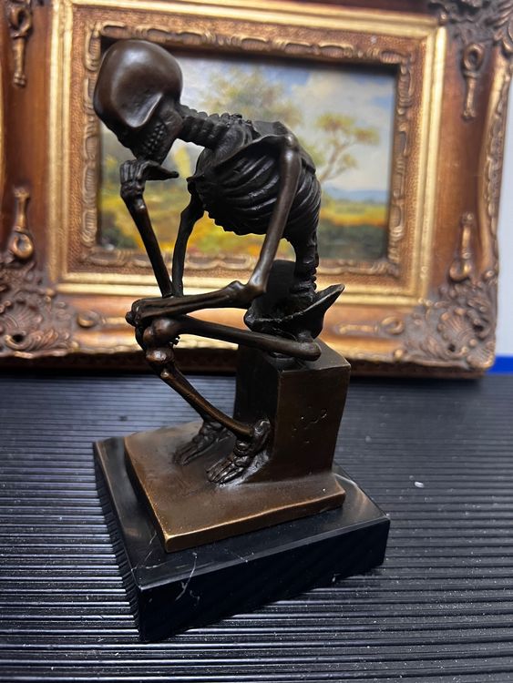 Aussergewöhnlich Bronze Figur Der Denker Skelett (Gebraucht) in Oberengstringen für CHF 129 ...