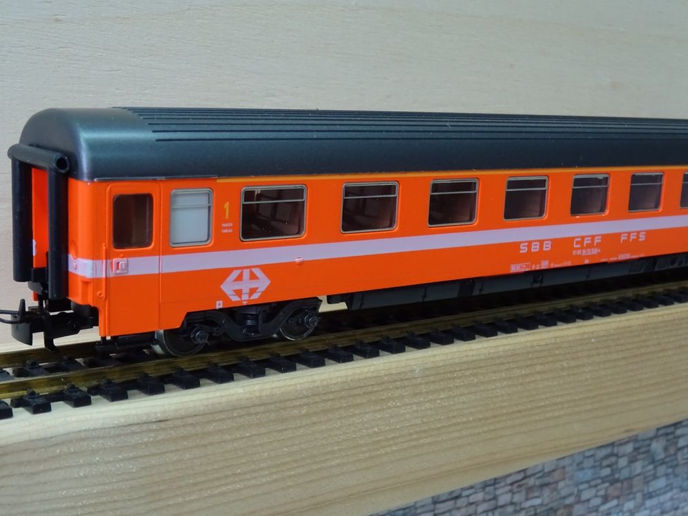 Märklin: 3 Stk. SBB D- Wagen EUROFINA orange 1.Kl. H0,AC,OVP (Neu und ...