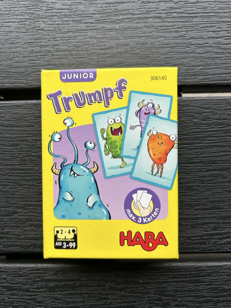 HABA Junior Trumpf Monster-Alarm Kartenspiel, Top Zustand! (Neu und ...