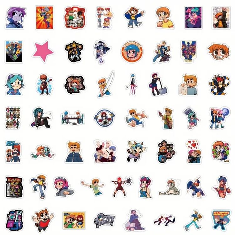 55 Stk. Sticker Aufkleber - Scott Pilgrim Anime (Neu und ...