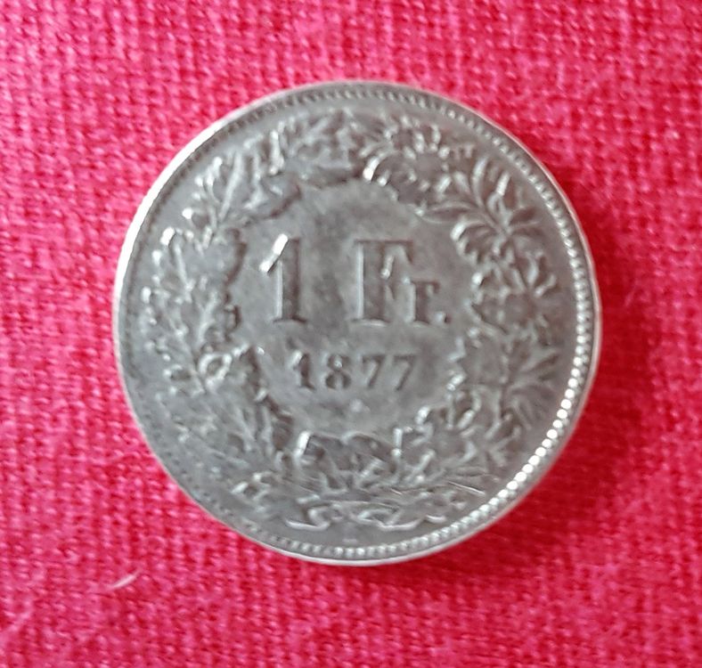 1 Franken 1877 seltene und uralte Silbermünze ab nur 1 Fr !! (Gebraucht) in Camignolo für CHF 5. ...