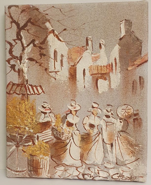 SPANIEN 1985 ORIGINAL BORIS CHEZAR ÖL SAND 20X25CM 1913-2008 | Kaufen ...