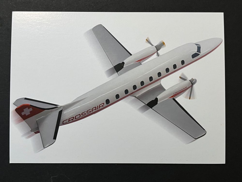 Crossair Airline Flugzeug Postkarte Swearingen Metroliner (Neu (gemäss ...