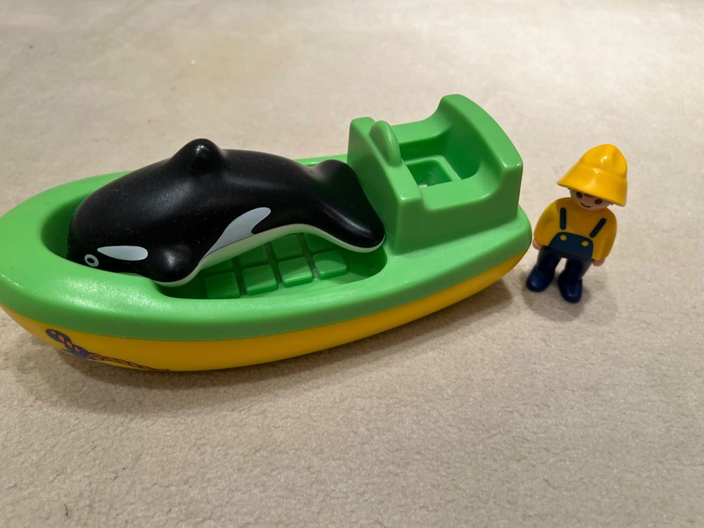 Playmobil 123 (6739) Fischerboot mit Wal (Gebraucht) in Rüschlikon für ...
