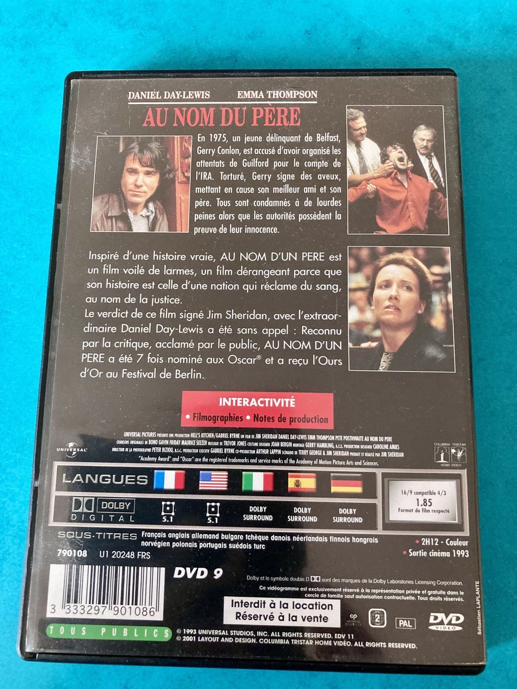 Au nom du père - Daniel Day Lewis Emma Thomson (D'occasion) à Neuchâtel ...