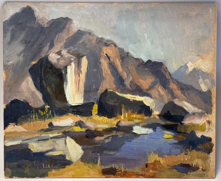 Renée Yol. Hauser 1919-2008 - Öl auf Platte - signiert (Gebraucht) in ...