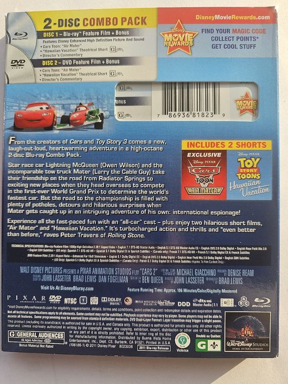 Cars 2 - Blu-ray + DVD - Disney Pixar Film - Top Zustand (Gebraucht) in ...