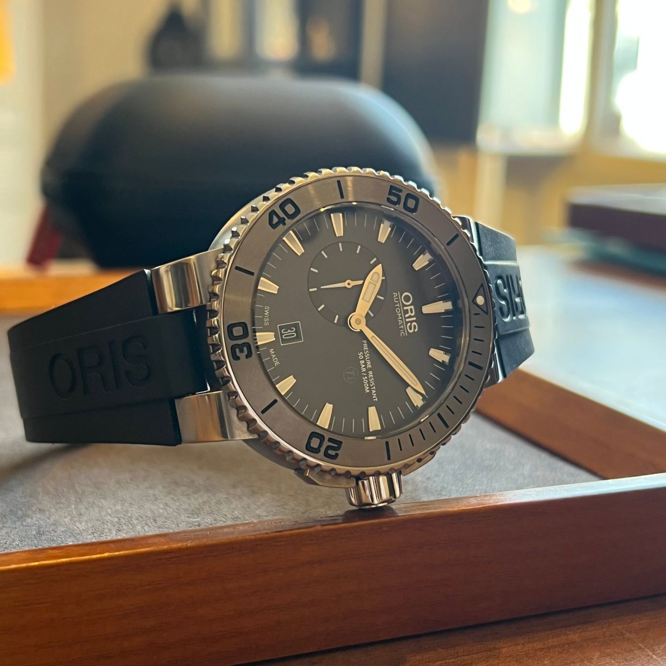 Oris Aquis Titanium Small Second Full Set 01.743.7664.7253-0 (Gebraucht ...