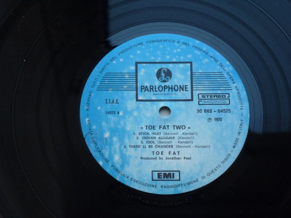 LP TOE FAT - TWO / ULTRA RARE ITALY PRS. 1970 (ex+) (Gebraucht) in Chur ...