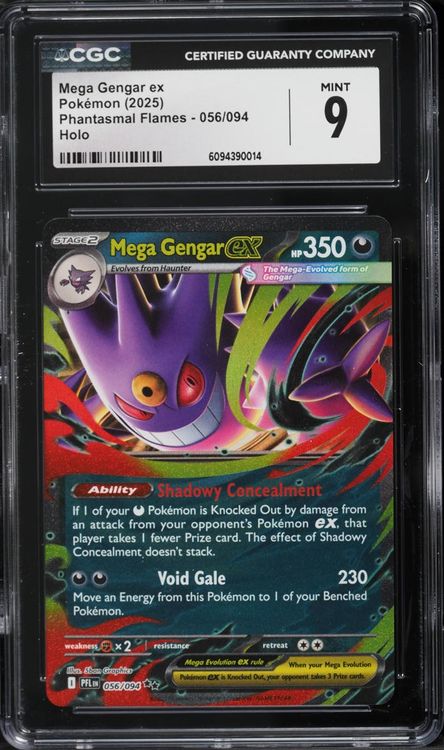 2025 Pokemon Mega Evolution Phantasmal Flames Holo Mega Geng (Neu ...