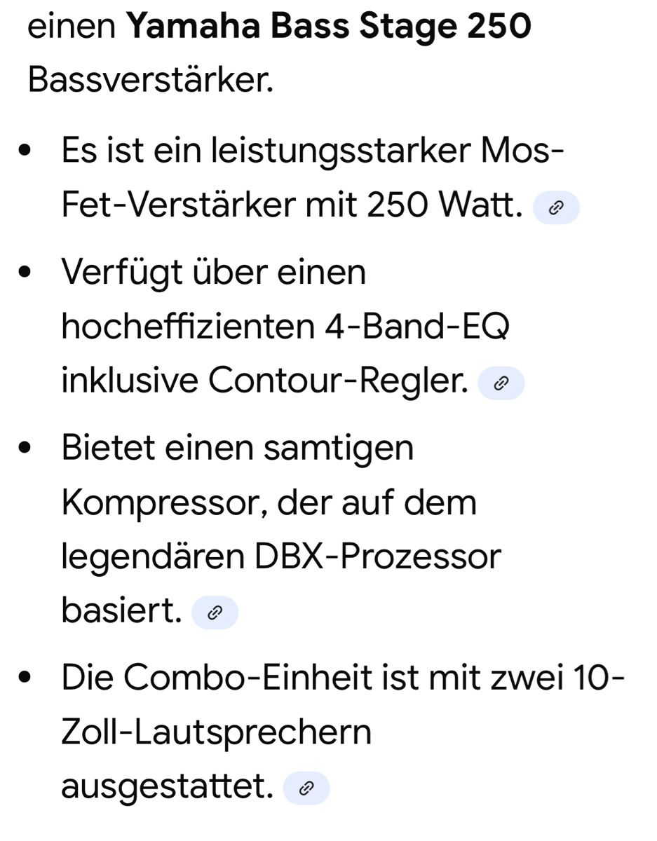 Yamaha Basscombo Stage 250 watt (Gebraucht) in Winterthur für CHF 111 ...