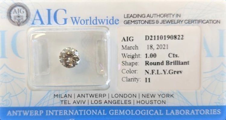 Echte Diamant 1.00 ct Mit Zertifikat (Neu und originalverpackt) in ...