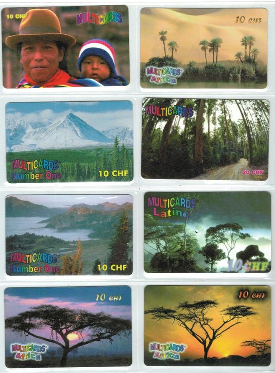 8 Multicards Telefonkarten (Gebraucht) in Zürich für CHF 2 – mit Lieferung auf Ricardo kaufen