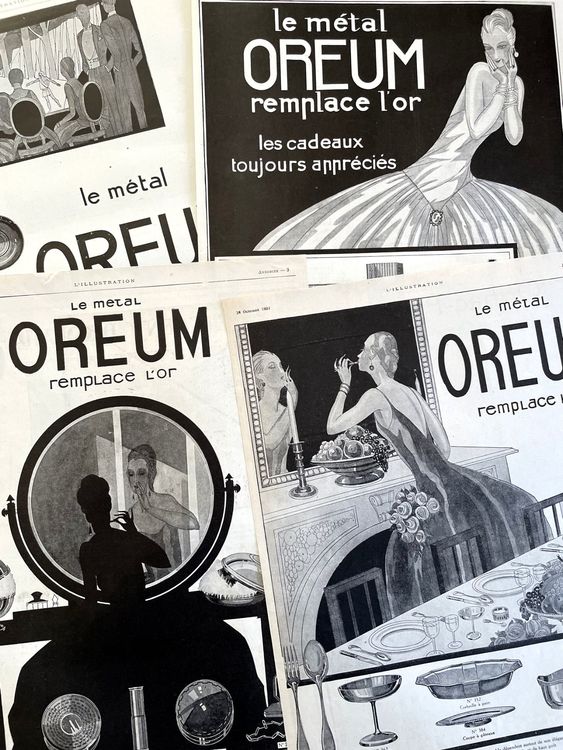 Oreum - 4 alte Werbungen / Anciennes publicités 1924 (Gebraucht) in ...