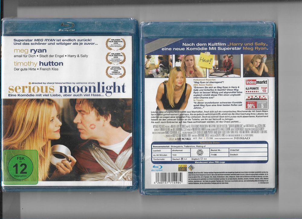 MEG RYAN & TIMOTHY HUTTON SERIOUS MOONLIGHT (Neu und originalverpackt ...