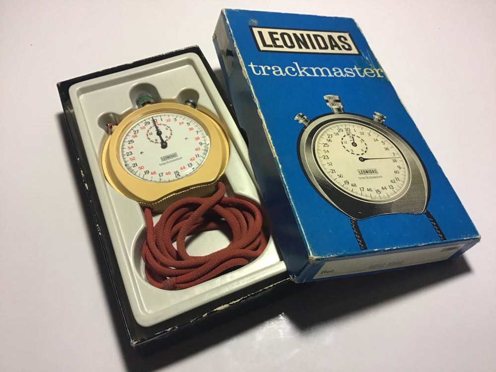 Stoppuhr "LEONIDAS-HEUER" Model Trackmaster beige OVP | Kaufen auf Ricardo