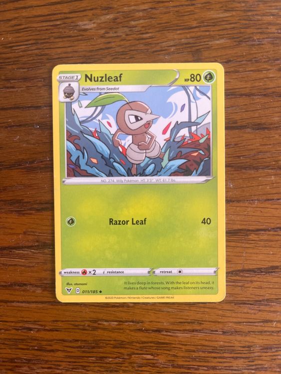 Carte Pokemon Nuzleaf - Vivid Voltage - EN (Gebraucht) in Vernayaz für CHF 1 – mit Lieferung auf ...