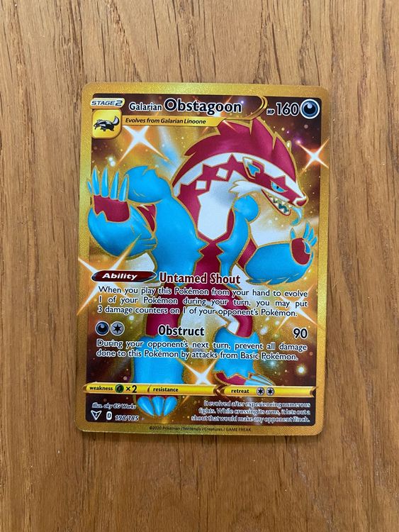 Pokemon Vivid Voltage Galarian Obstagoon Gold | Kaufen auf Ricardo