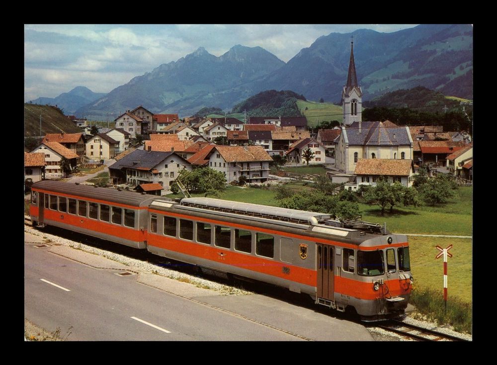 Gruyère-Fribourg-Morat GFM Pendelzug Be 4/4 (152) in Albeuve | Kaufen ...