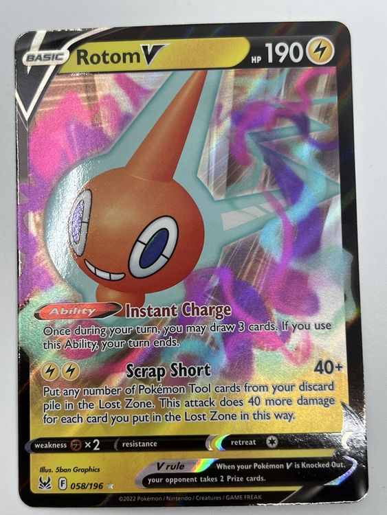 Rotom V - Pokemon Karte - 58/196 von 2022 Holo (Gebraucht) in Diegten ...