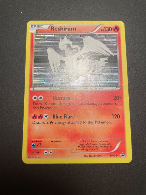 Reshiram - BW004 - Holo Promo Card Black and White (Gebraucht) in ...
