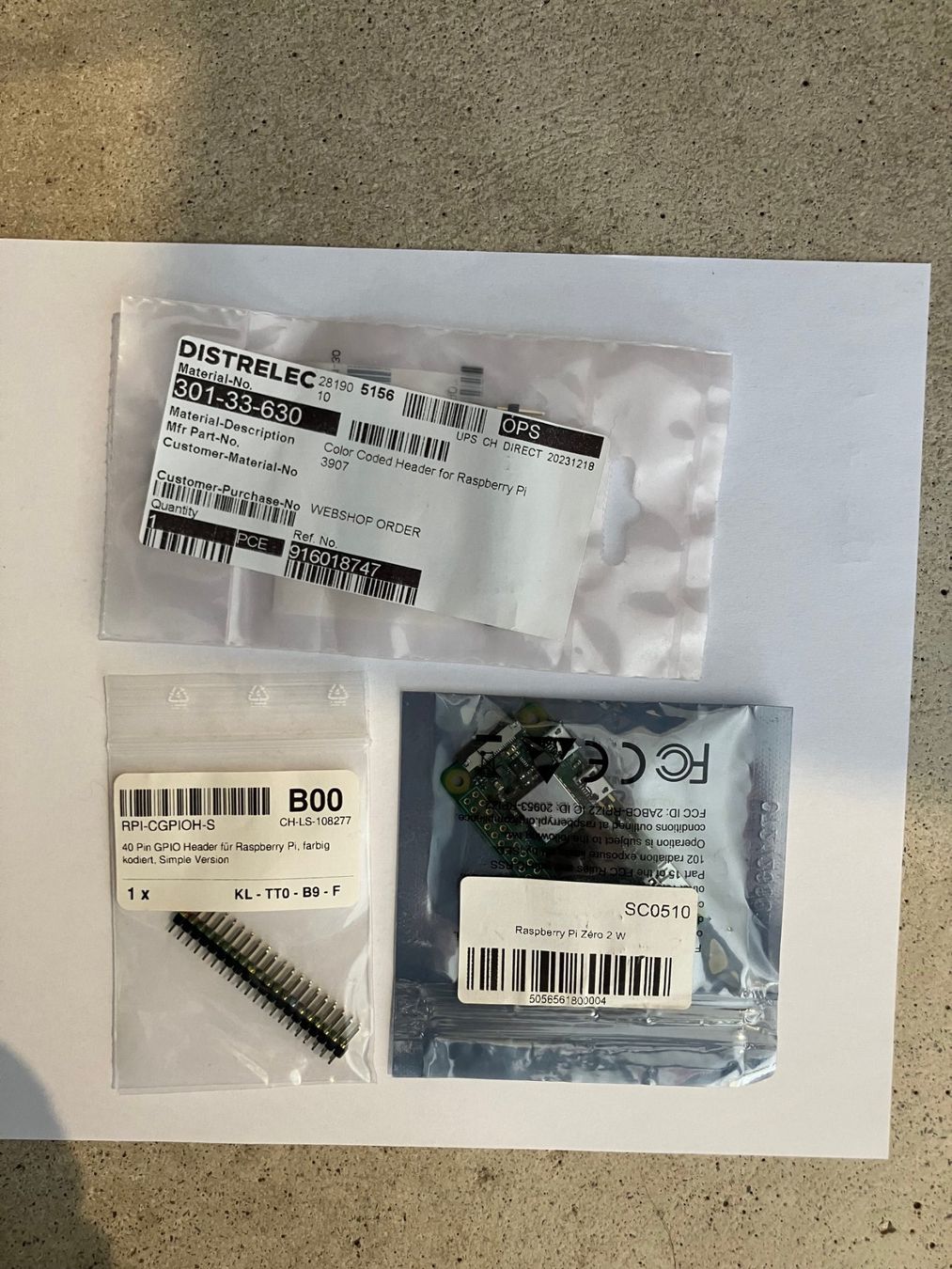 Raspberry Pi Zero 2 W, zwei Header-Stiftleisten (siehe Fotos (Gebraucht ...