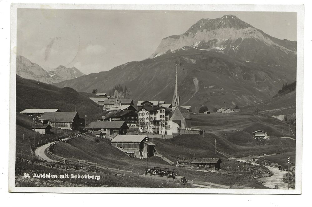 St. Antönien (GR) mit Schollberg - Saurer Postauto - 1929 (Gebraucht) in Engelburg für CHF 17.9 ...