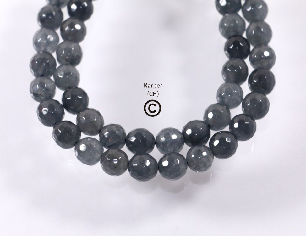 Jade, Graue, Strang / Rang Jade, grise, Fac. 8 mm, 37 cm | Kaufen auf ...