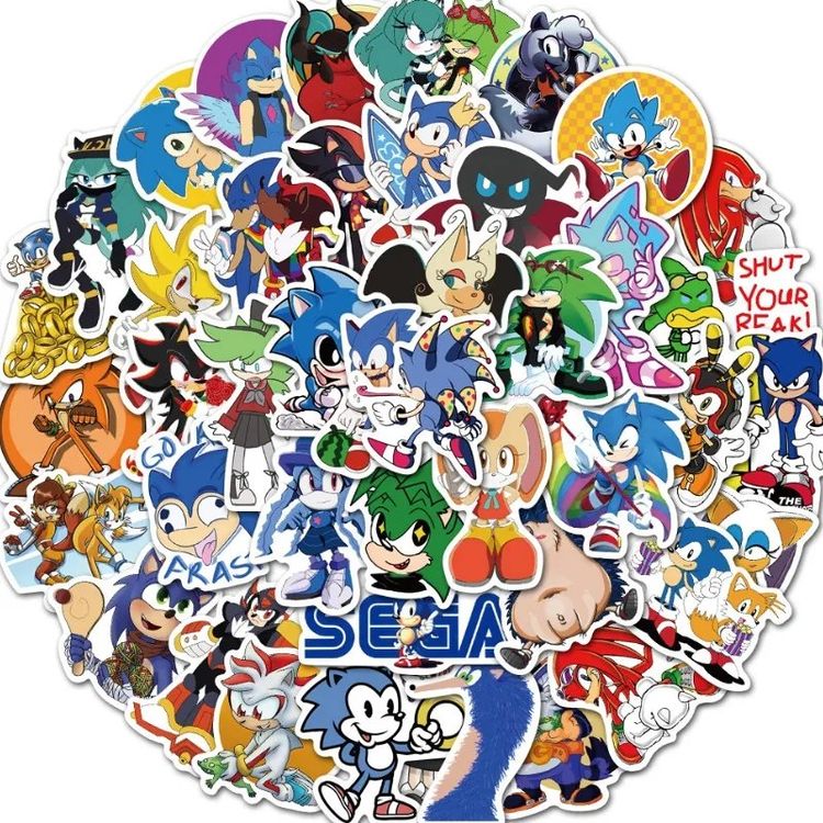 50 Sonic the Hedgehog Sticker / Aufkleber (fabrikneu, ovp) (Neu und ...