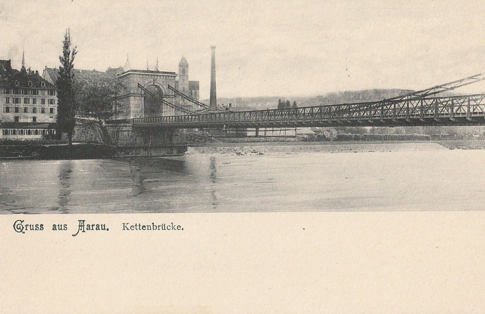 Aarau - Kettenbrücke 1900 | Kaufen auf Ricardo