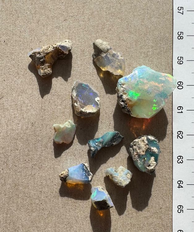 Opale aus Welo Mine Aethiopen Splitter roh unbehandelt Opal (Neu und ...