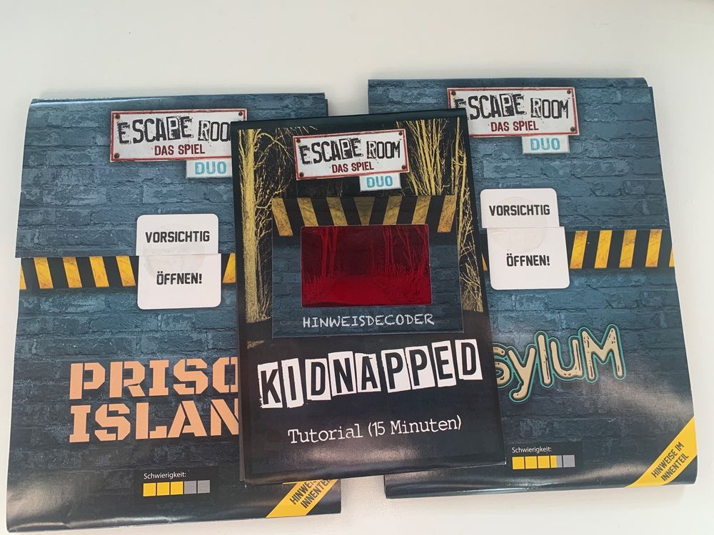 Escape room das spiel duo Asylum/ prison island/ kidnapped (Gebraucht ...