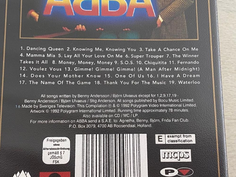 VHS ABBA Original GOLD Greatest Hits (1992 ) (Gebraucht) in Seftigen ...