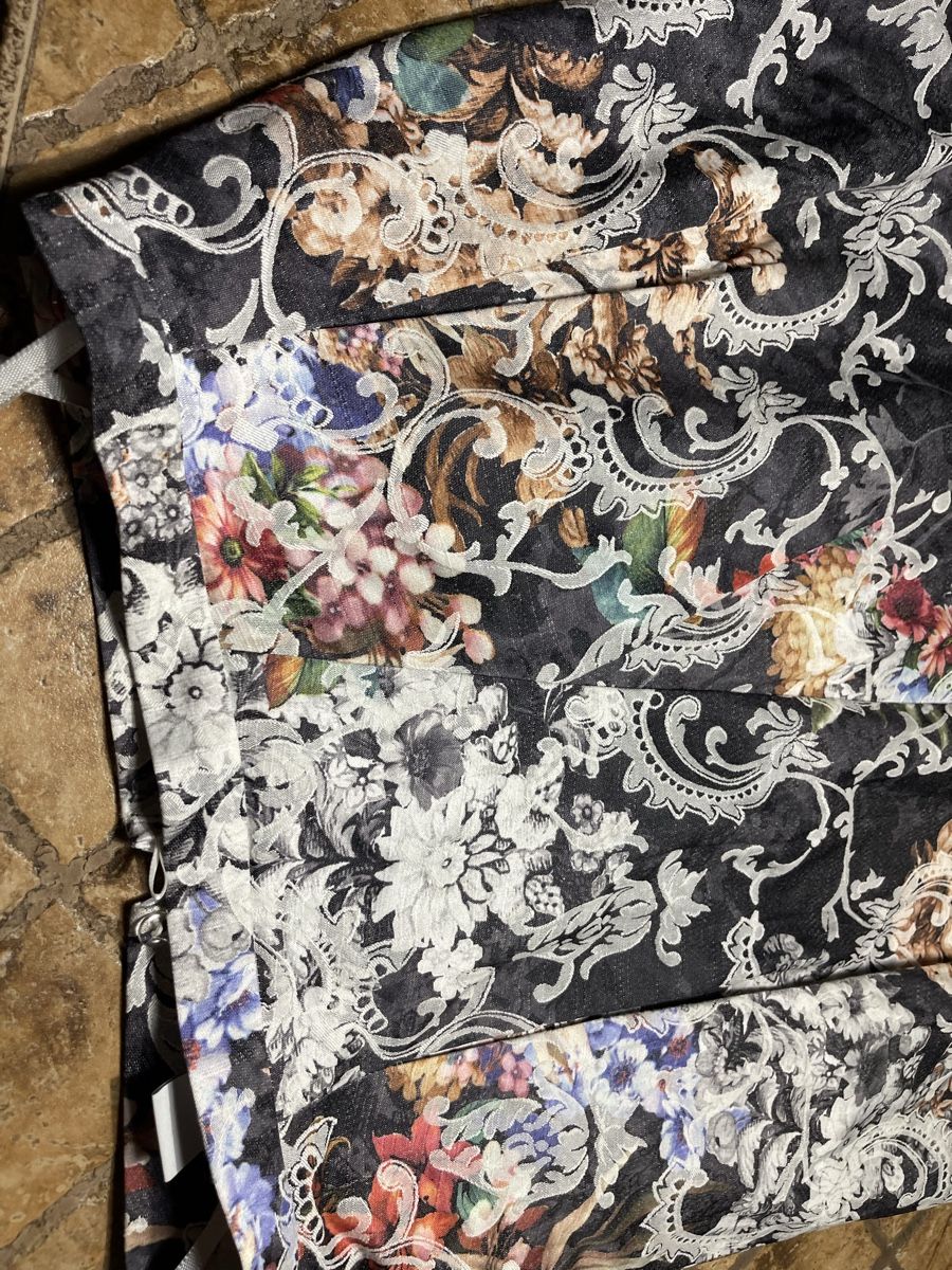 Gonna fantasia floreale Madeleine,cotone satinato,tg M/L-chi (Nuovo ...