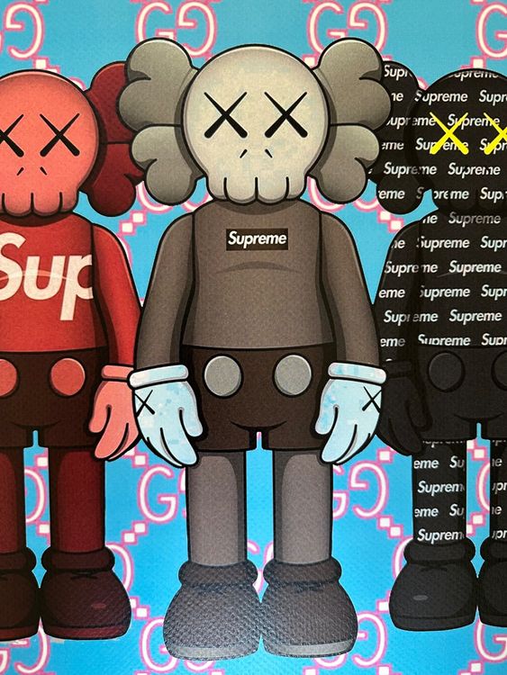 Death: Gucci Supreme KAWS, Street Art, signiert 85/100 (Neu (gemäss ...