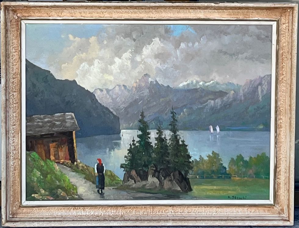 Hans Sterchi - Grosse See Ansicht Gemälde | Kaufen auf Ricardo