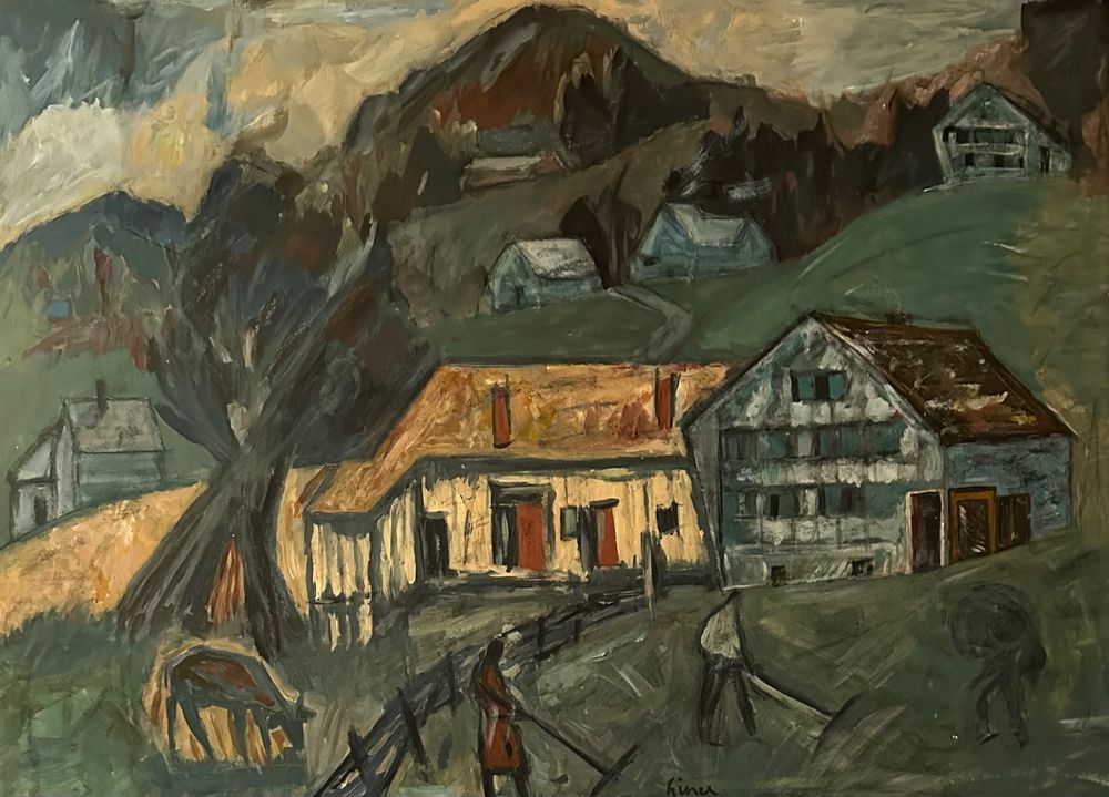 Carl Walter Liner (1914-1997) Grosse Überarbeitete Litho (Gebraucht) in ...