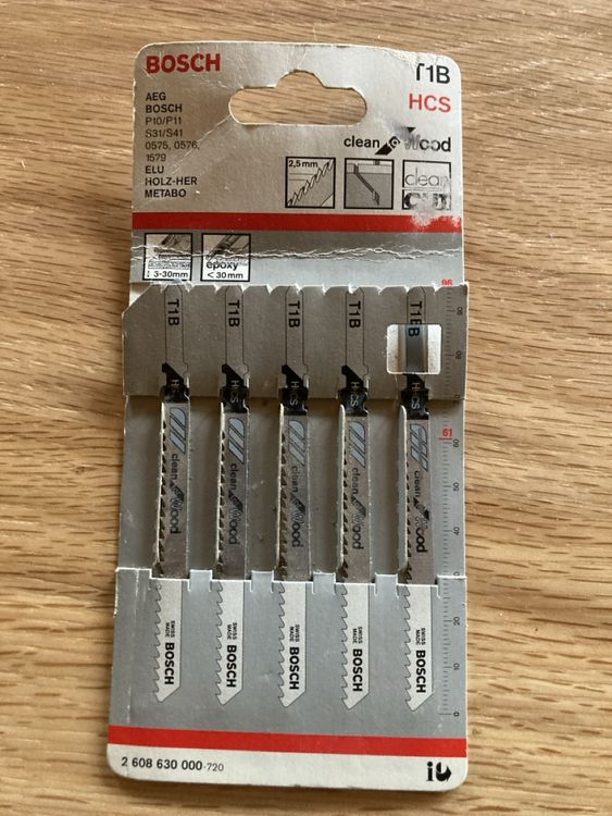 5Stk Stichsäge Blätter Bosch AEG Elu Metabo Holz-Her T1B HCS (Neu und ...