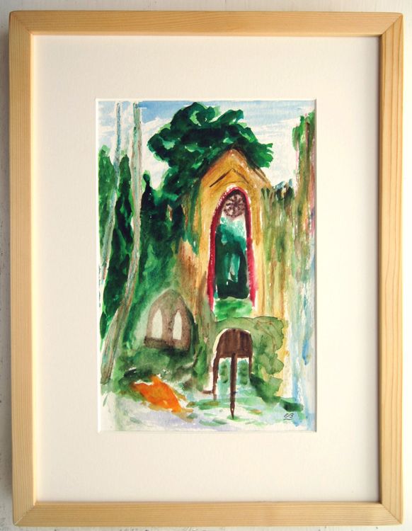 Aquarell: Ruine (Neu (gemäss Beschreibung)) in Fribourg für CHF 30 – mit Lieferung auf Ricardo ...