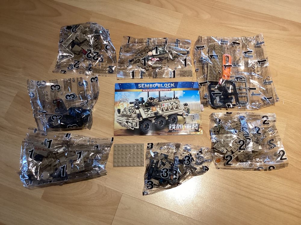 Panzer Krankenpanzer Klemmbausteine Neu Sembo Block (Neu (gemäss ...