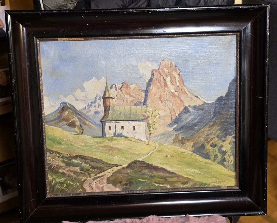 Andreas Betz Ölgemälde Berglandschaft Dolomiten (69 x 58) (Gebraucht ...