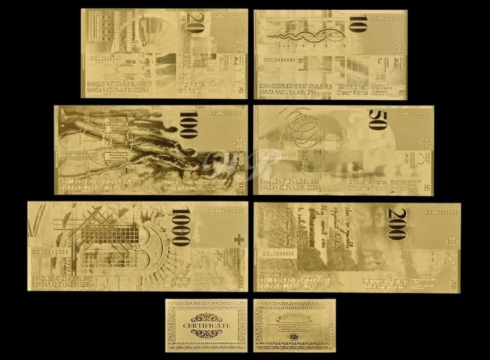 24K Gold Banknote Collection Schweiz | Kaufen auf Ricardo