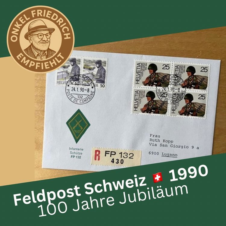 Feldpost 💯Jahre – Sonderbeleg mit Viererblock Einschreiben (Gebraucht ...