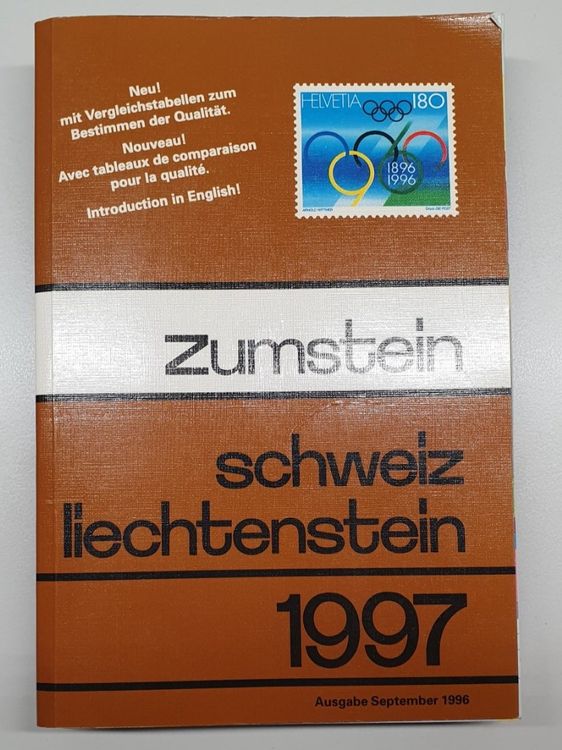 Zumstein Katalog 1997 Neuwertig | Kaufen auf Ricardo