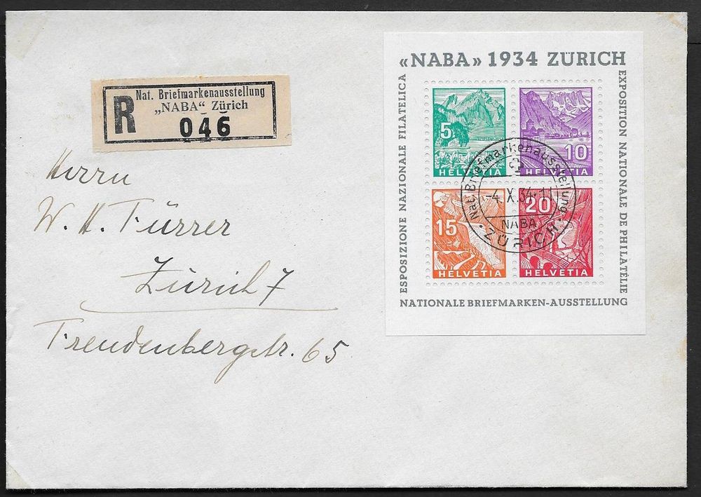 1934 CHARGE NABA BLOCK W1 Sonder-o SBK 850.- selten ab 1.- | Kaufen auf Ricardo