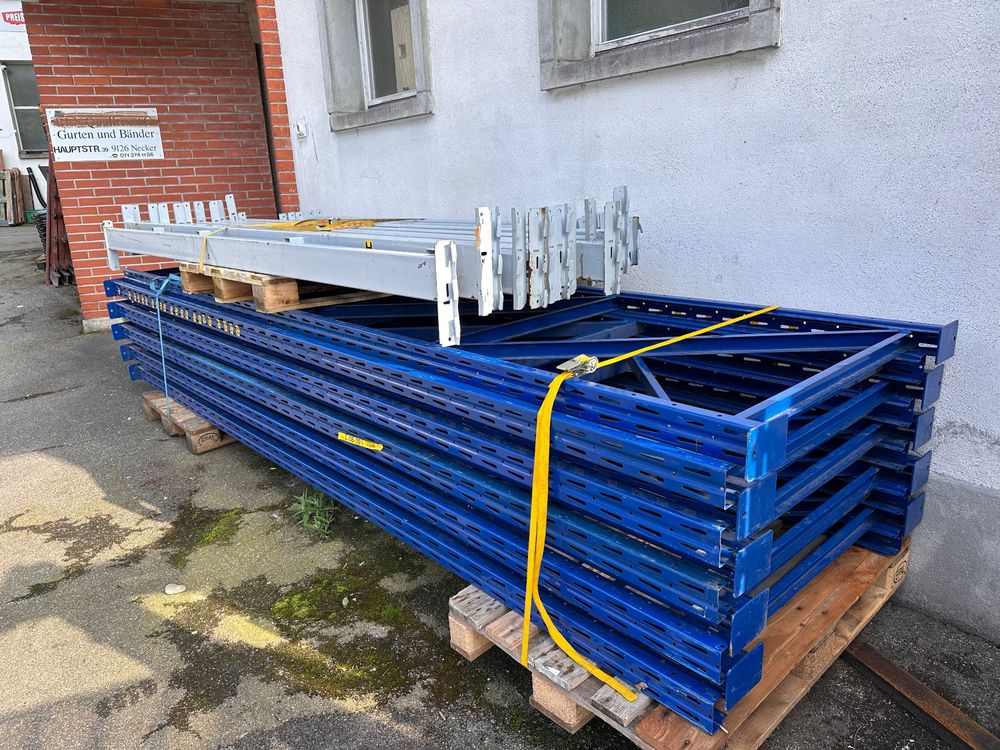 grosser Posten Palettenregal 10 Stützen 400x100cm 18 Träger (Gebraucht ...