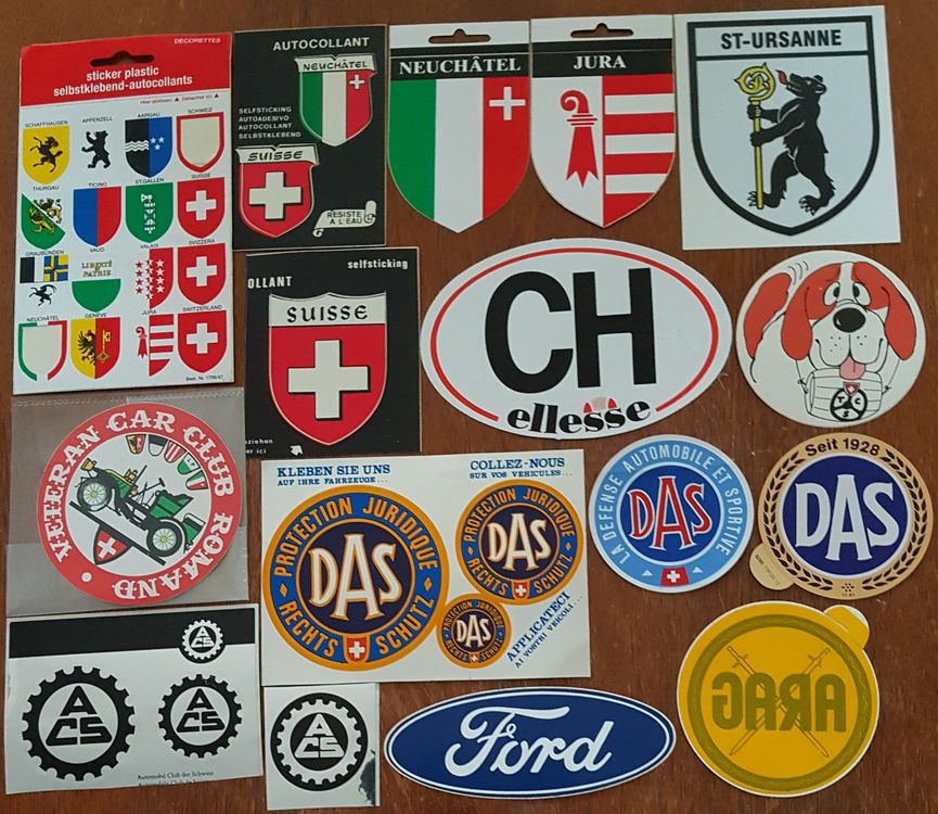 Aufkleber (CH,ACS,DAS,VCCR,ARAG,Ford,Kantone) für Auto (Gebraucht) in ...