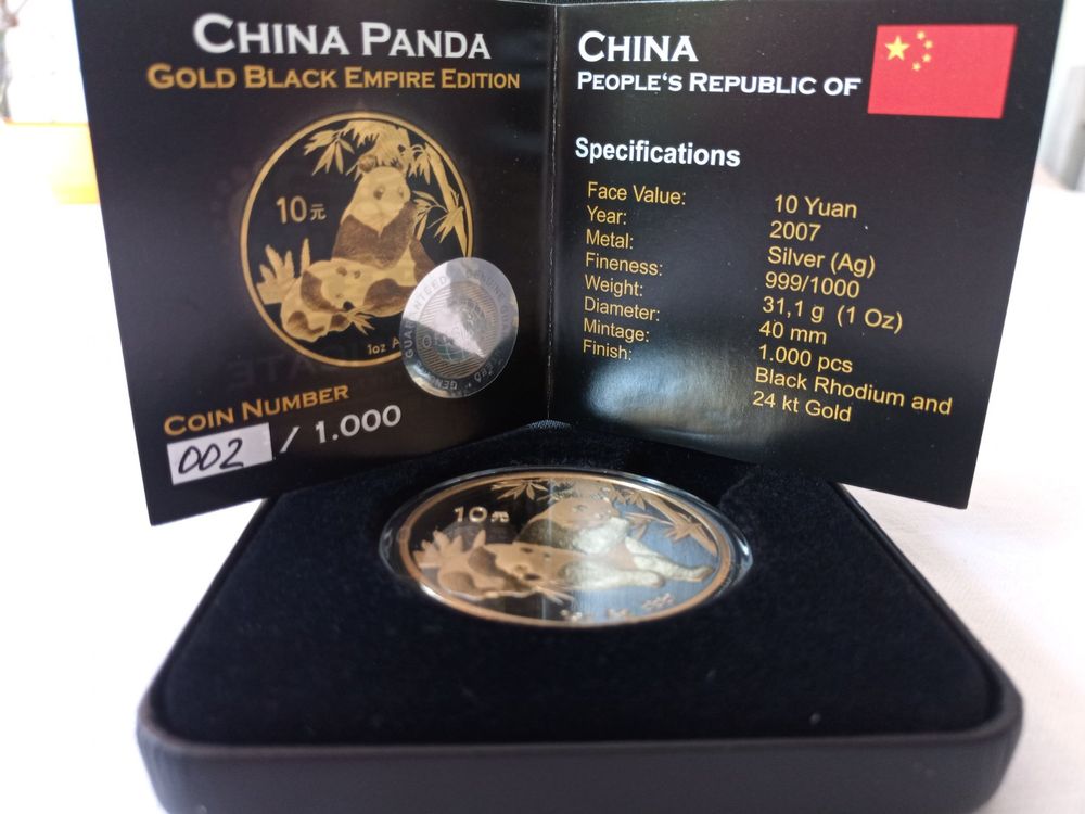 China Panda 1 oz 999 Silber / Limitierte Special Edition (Neu und ...